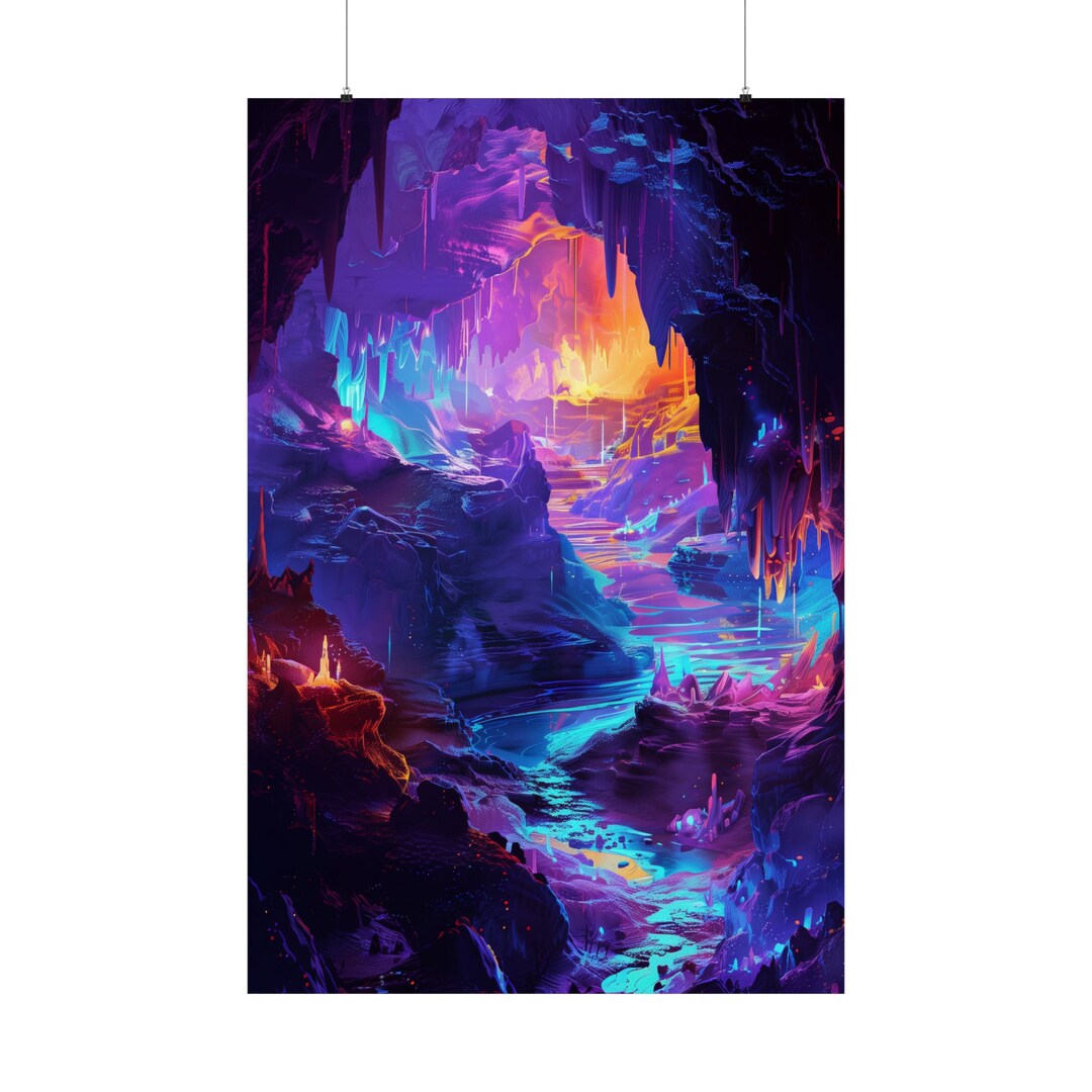 Geothermal Delight: Grjótagjá Cave Iceland Travel Poster Uncover the ...