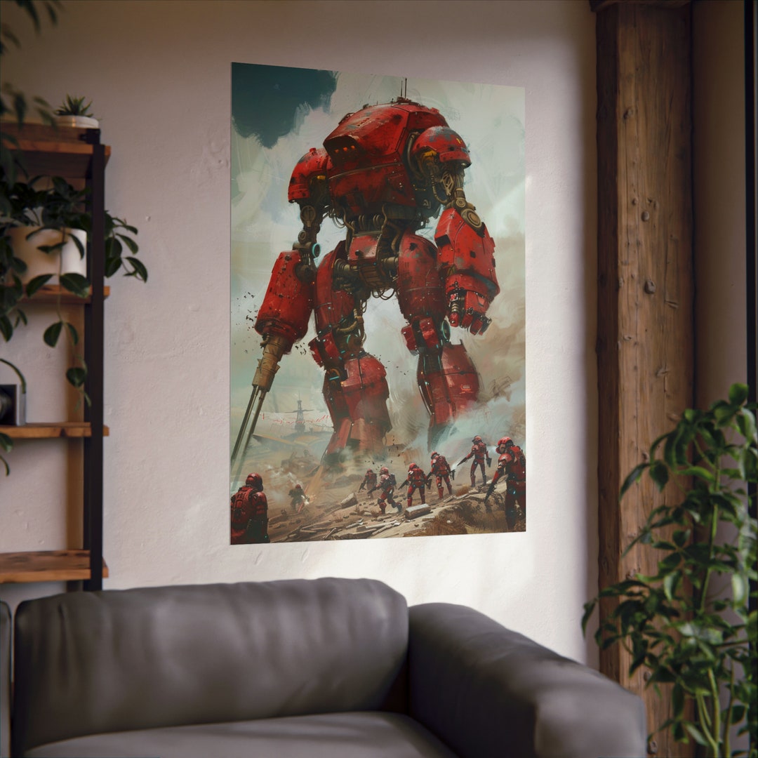 Scarlet Annihilation: Red Mechanized Robot Vs. Futuristic Infantry ...