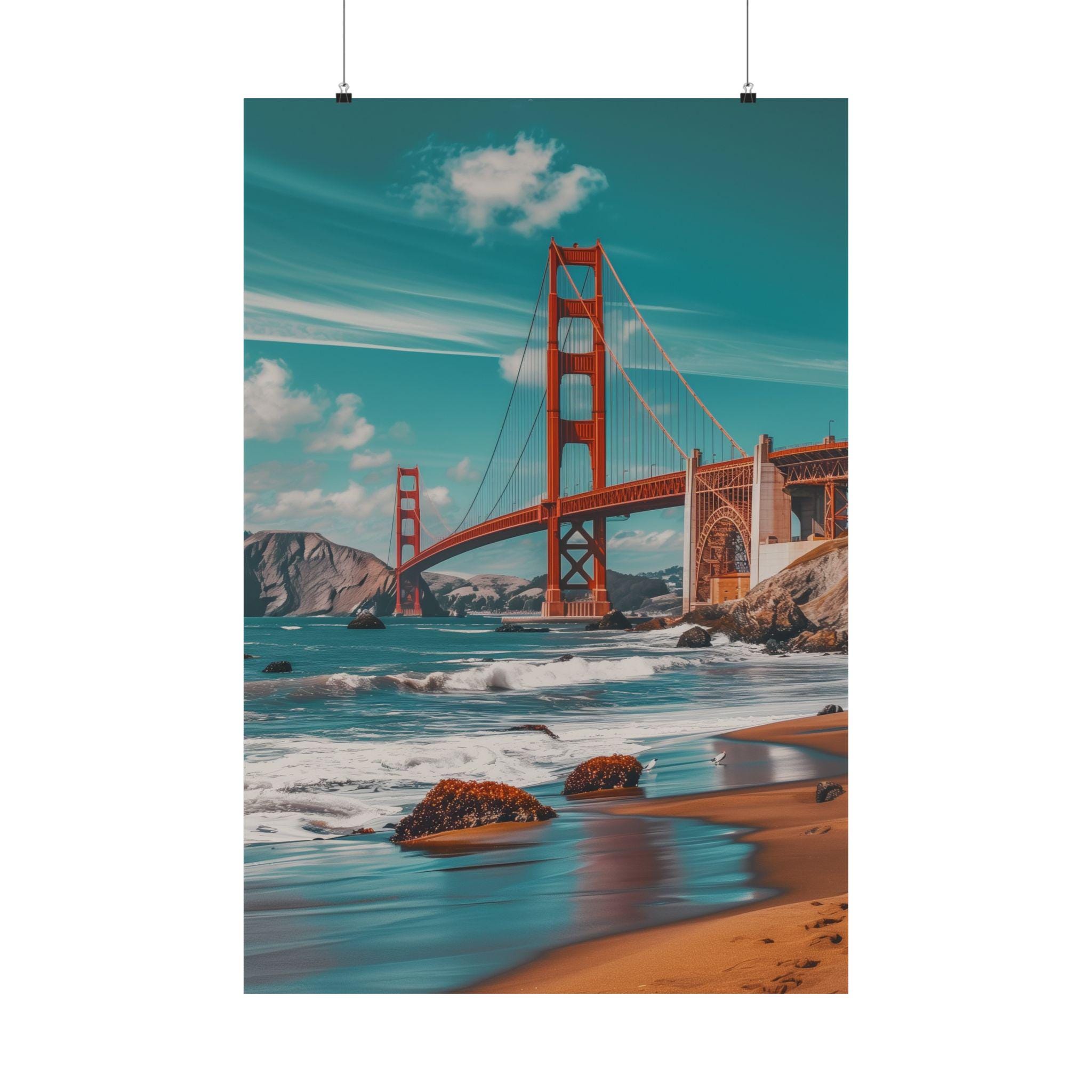 Golden Gate Bridge Matte Art Print, San Francisco Poster, USA Decor ...