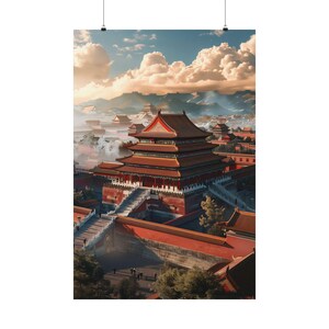 Forbidden City in China Matte Poster, Bright Day Wall Art Print ...