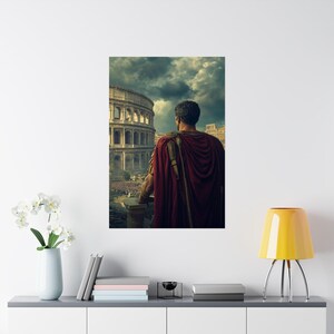 Vintage Julius Caesar Poster, Rome Colosseum Art Print, Historical Wall ...