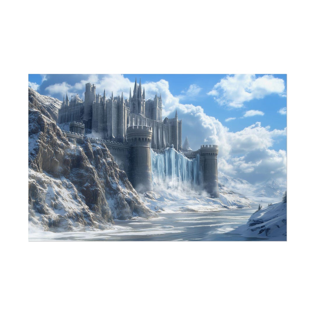 Winterfell Game of Thrones Rolled Poster, Stark Castle Wall Decor ...