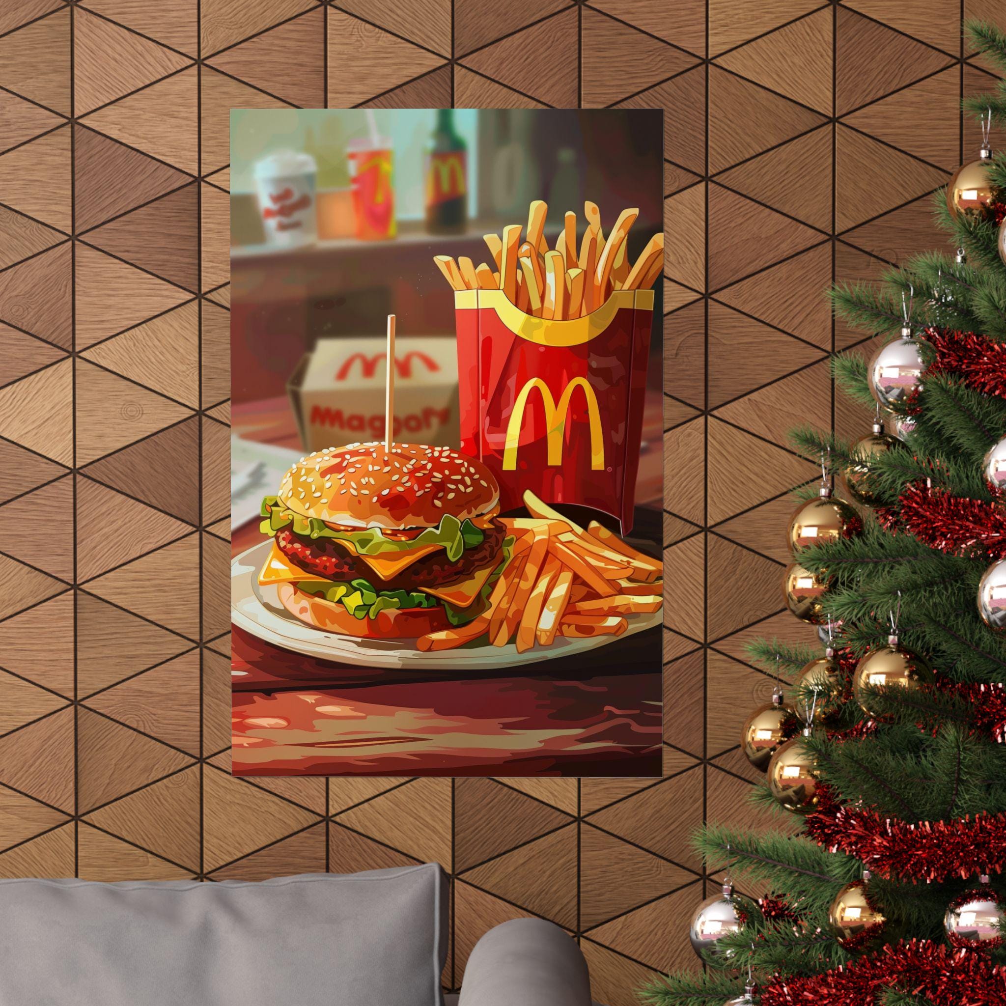 Classic Mcdonald's Big Mac Fries Poster Print, Fast Food Decor ...
