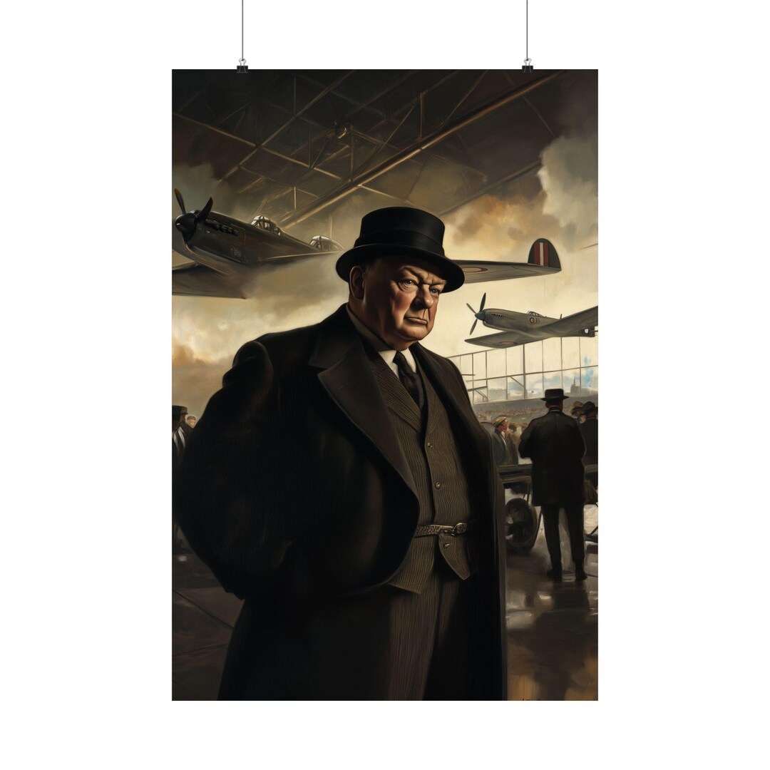 Vintage Winston Churchill WW2 RAF Factory Matte Poster - Etsy