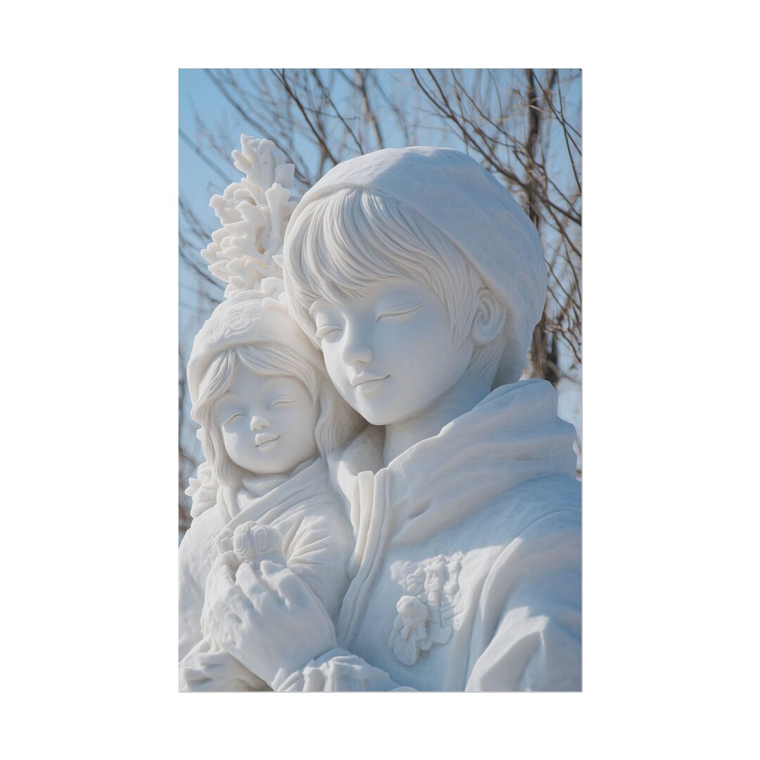 Artistic Rolled Posters of Serene Sculptures, Decorative Wall Art ...