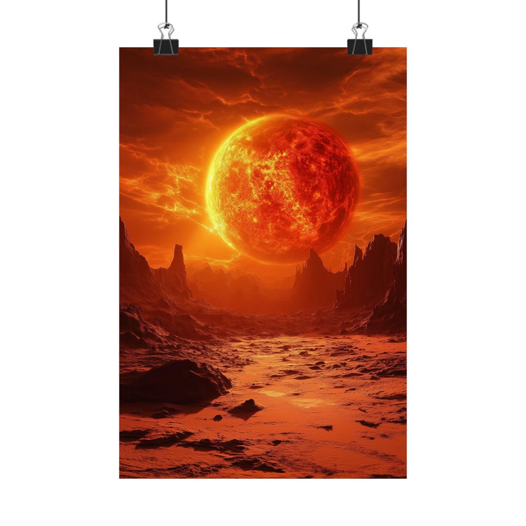 Mars Invades Earth Poster, Futuristic Matte Wall Art, Sci-fi Invasion ...