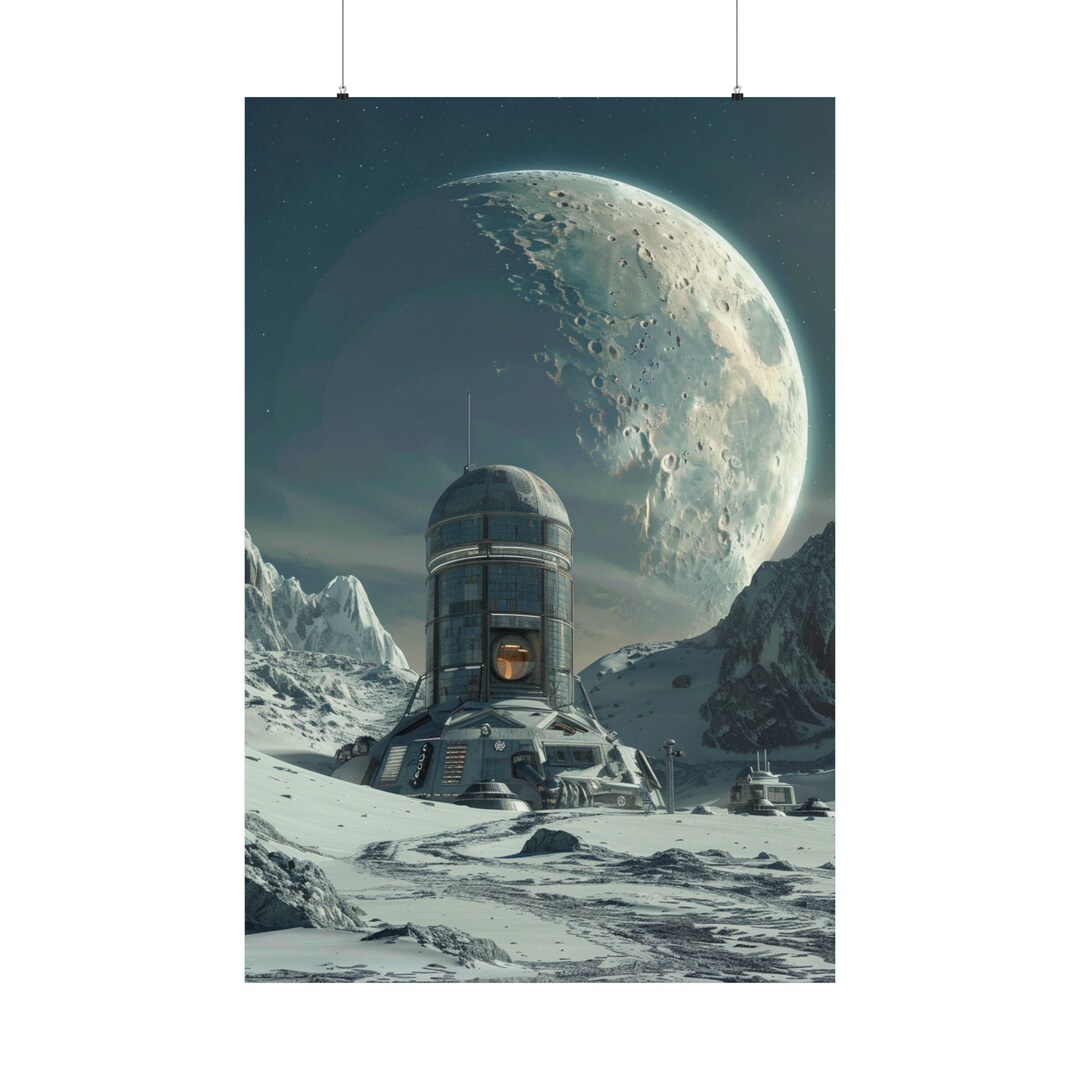 Moonhaven: Embrace Lunar Legacy Matte Poster for Cosmic Dreamers - Etsy
