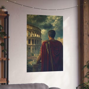 Vintage Julius Caesar Poster, Rome Colosseum Art Print, Historical Wall ...