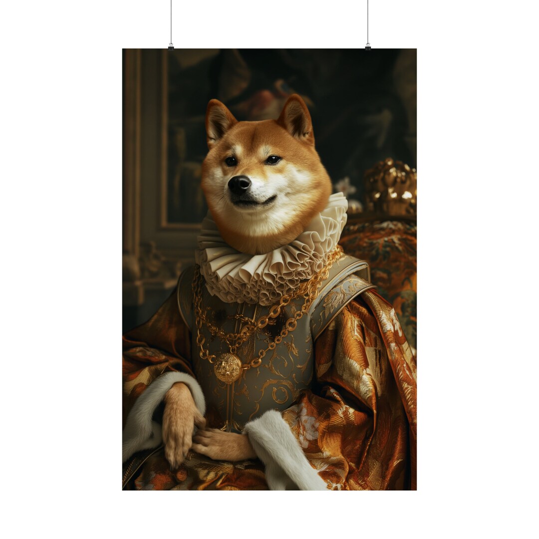 The Venetian Doge: Shiba Inu's Reign in the Floating City Matte Poster ...