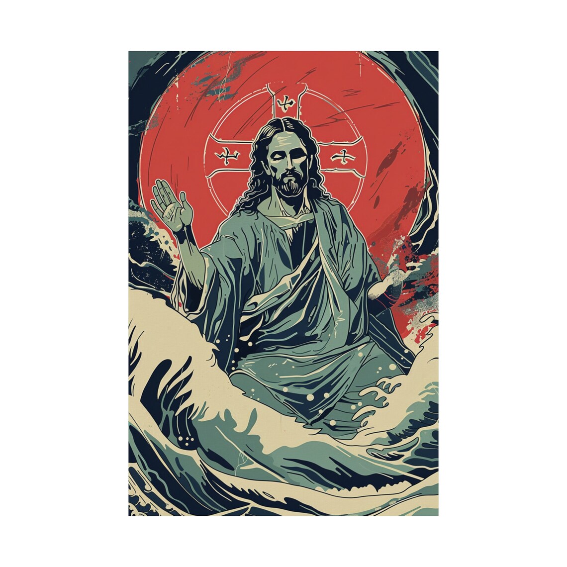 Mosaic Divine: Jesus in Japanese Splendor A Harmonious Tapestry of ...