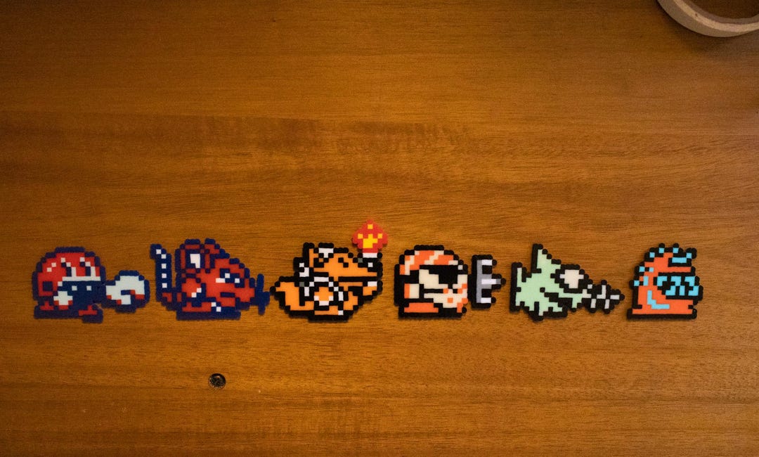 Wario Land 2, Perler Beads, Retro, Pixel Art, Key Chain/magnet - Etsy