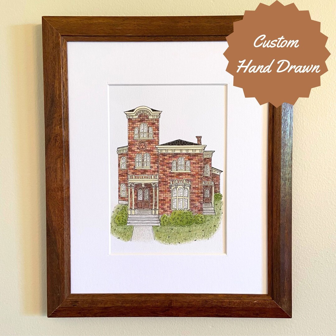 Custom House Portrait Hand Drawn House Portrait House - Etsy