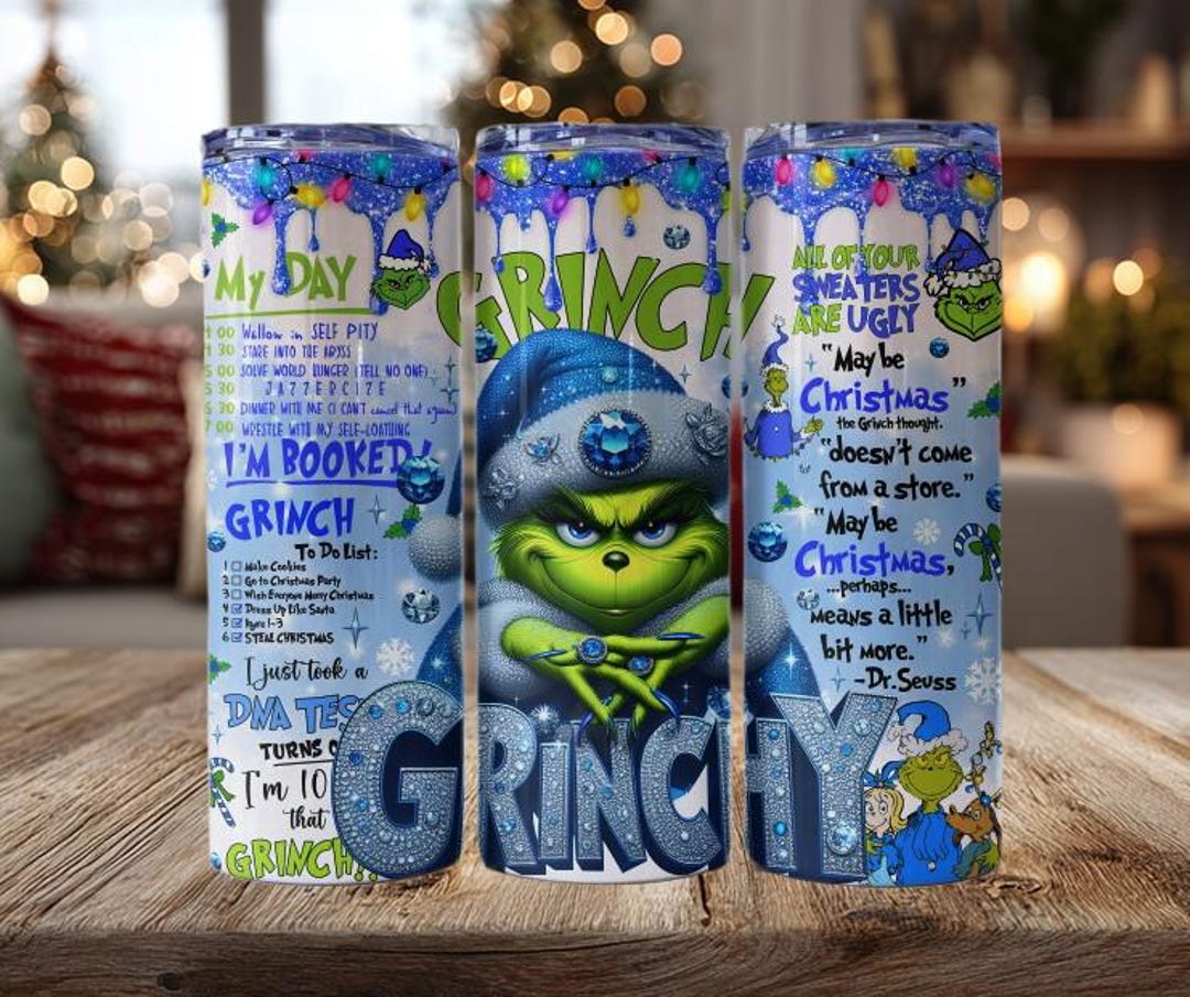 Blue Grinch Tumbler - Etsy