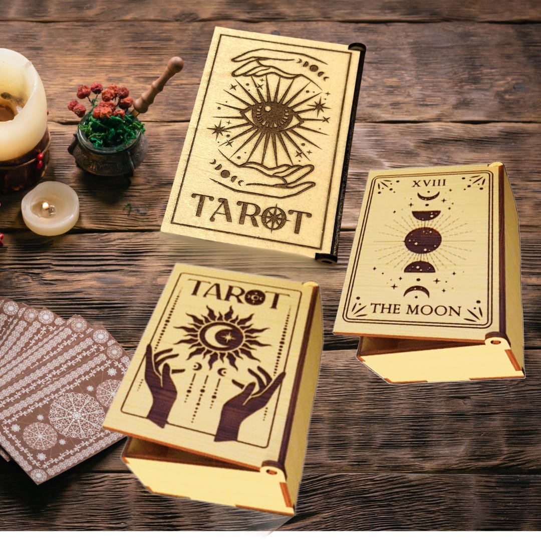 Tarot Card Box With 3 Designs, Personalized Box, Storage for Cards ...