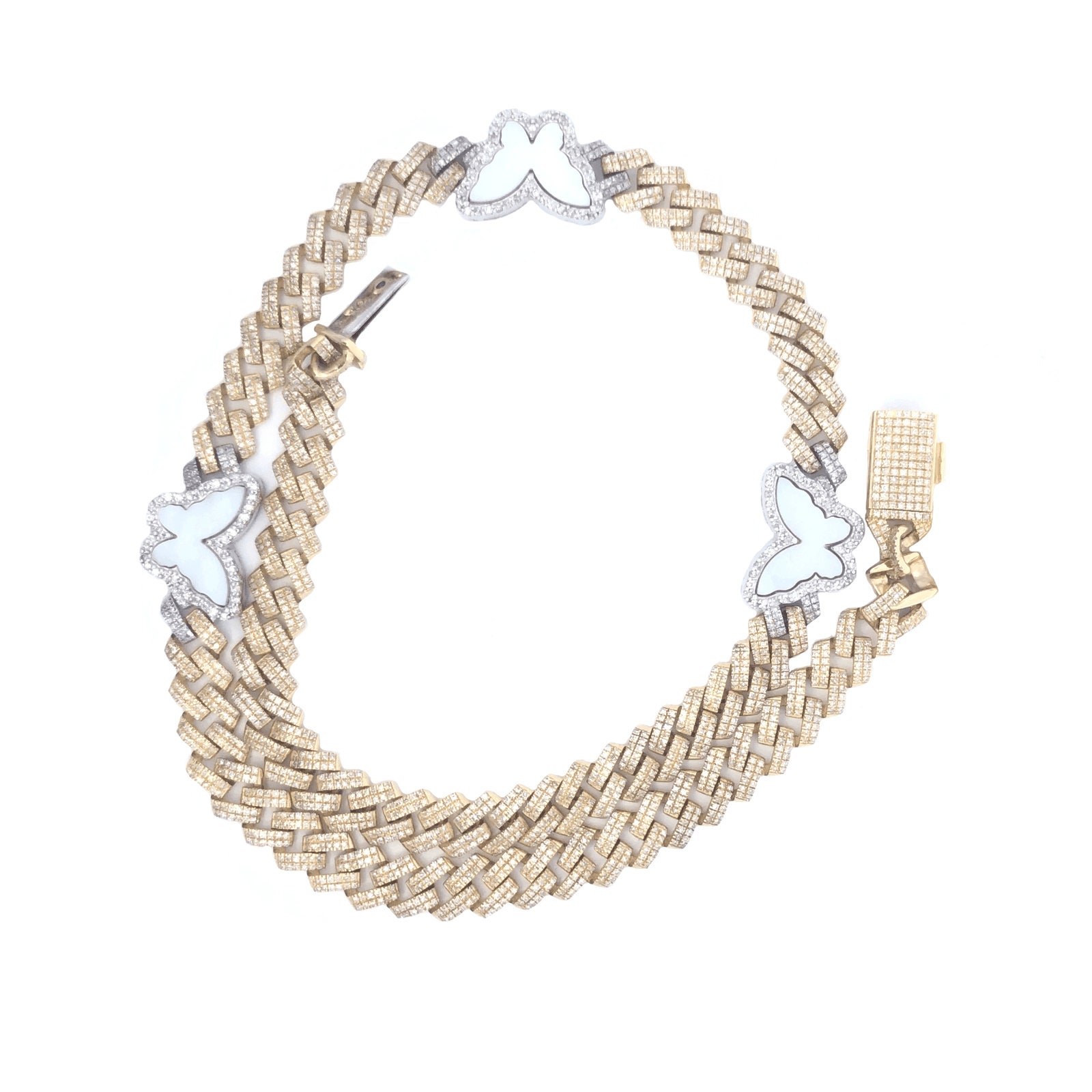 Cuban link chain with butterfly store