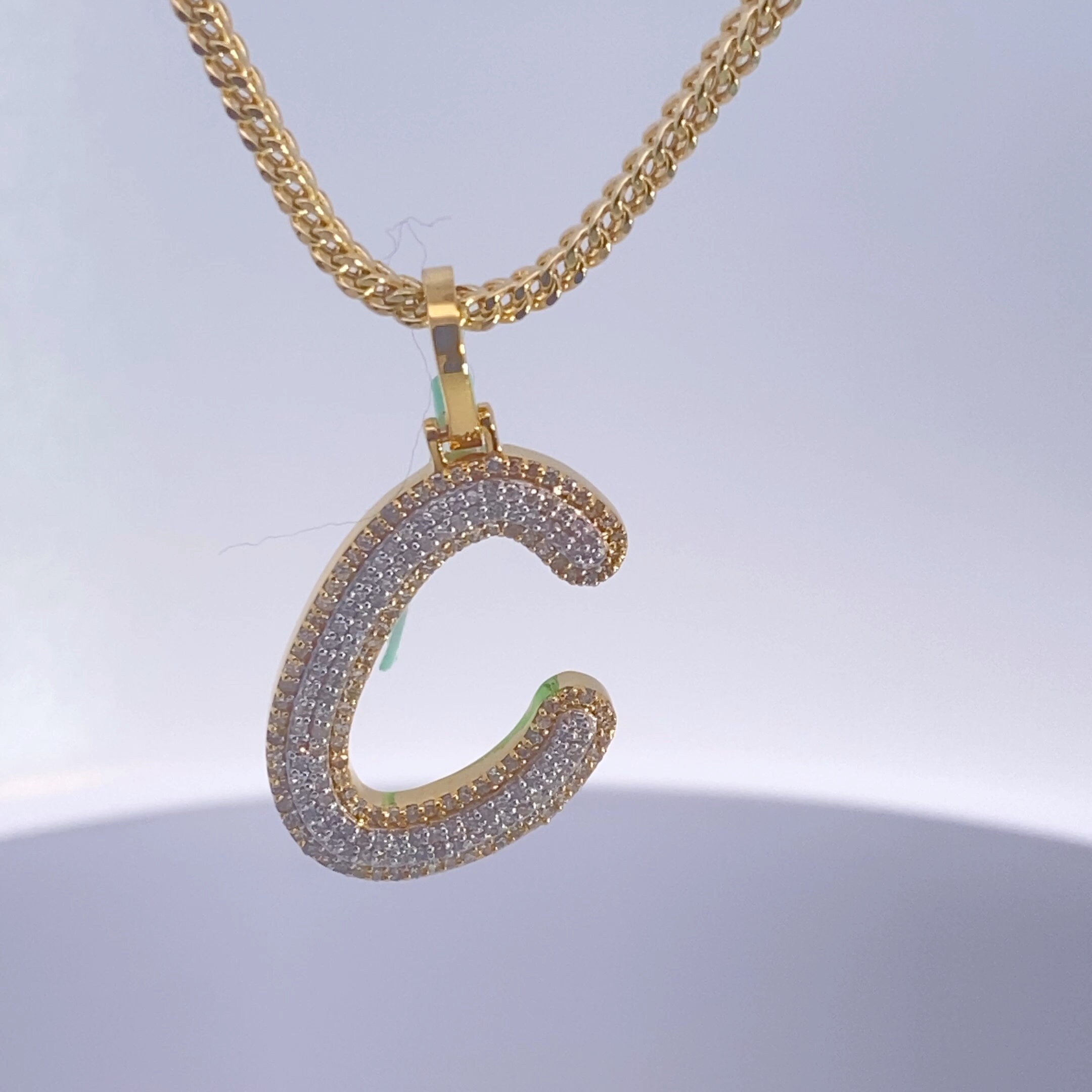 Initials A-Z 10K Yellow Gold With Natural Diamonds - Etsy