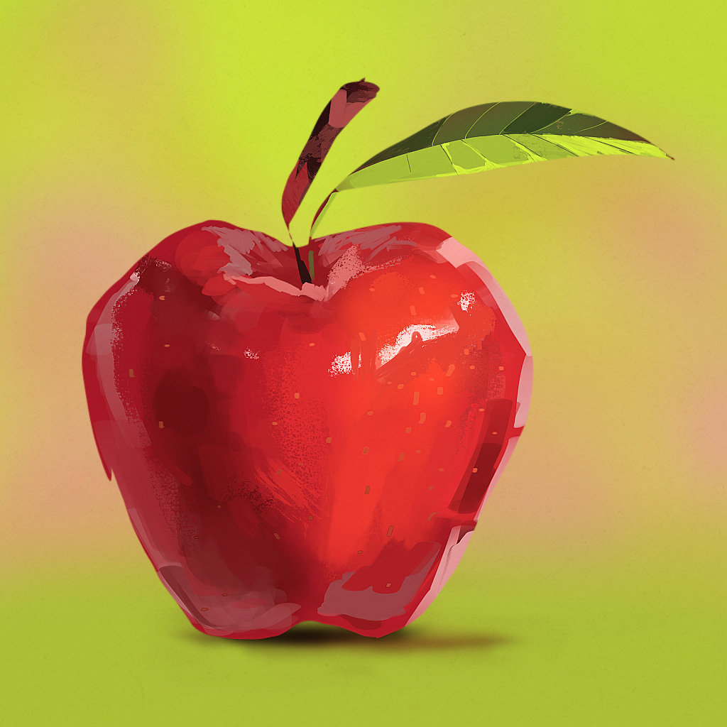 Shiny Apple Digital Download PNG for Kitchen Decor Delicious Food ...