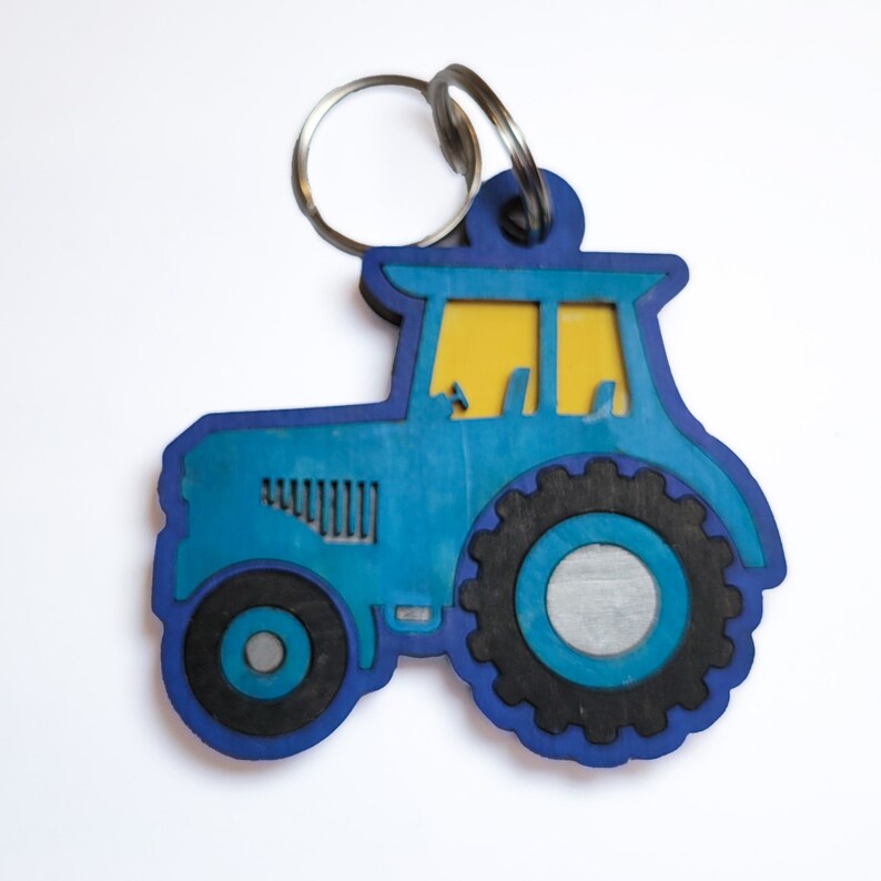 Tractor Keychain / Handcrafted / Wooden - Etsy
