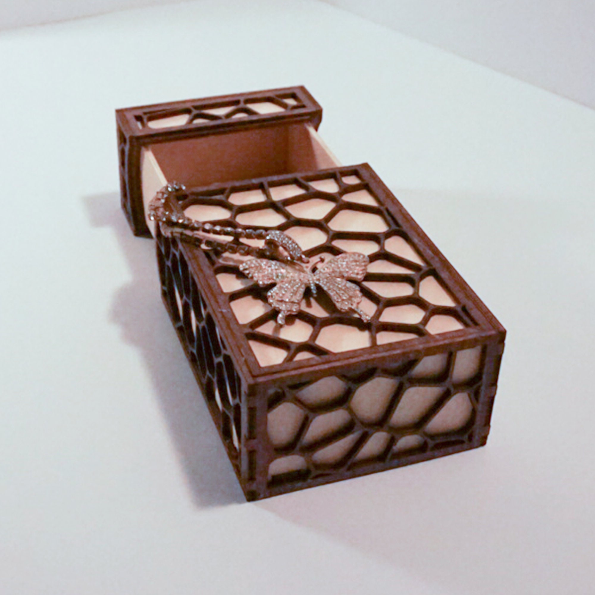 Sliding Drawer Wood Box With Overlay, Beautiful Custom Gift ...