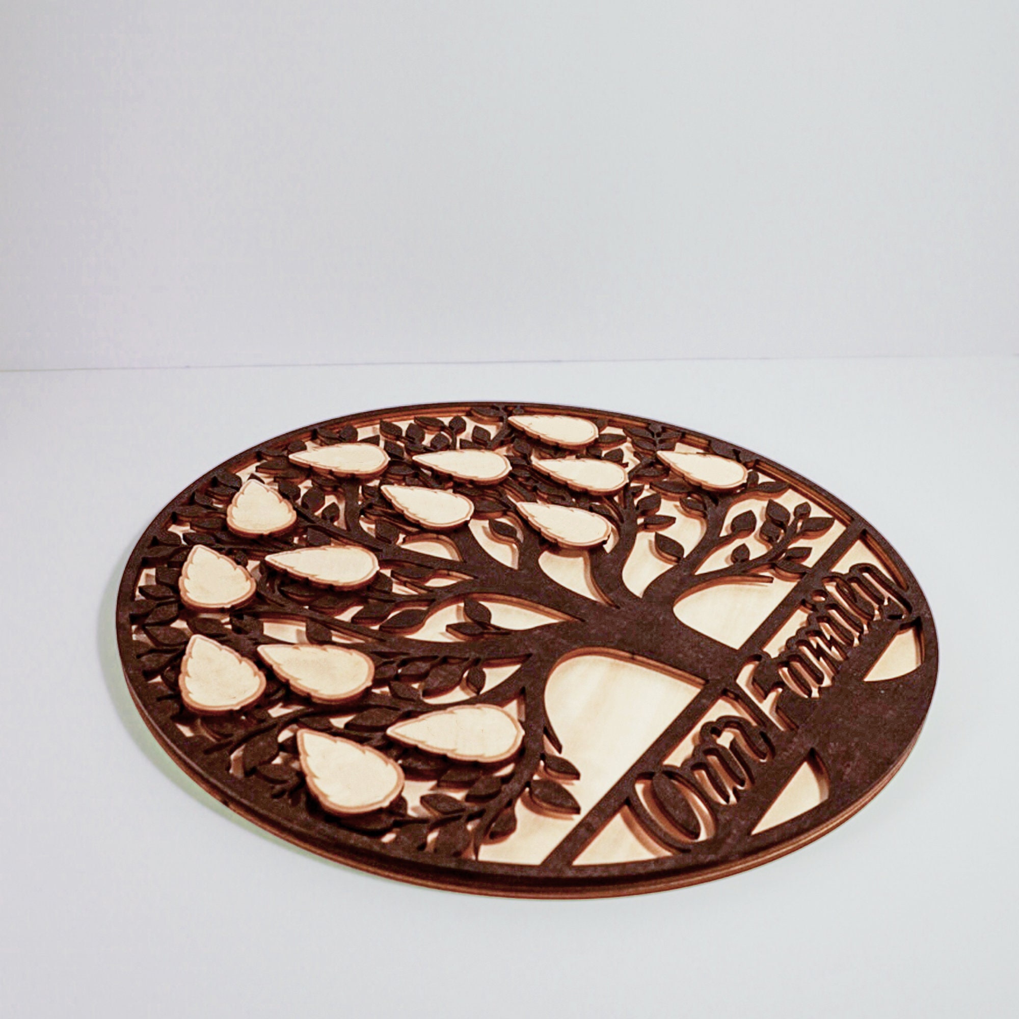 Wood Family Tree Wood Layered Family Tree Engraved Family - Etsy