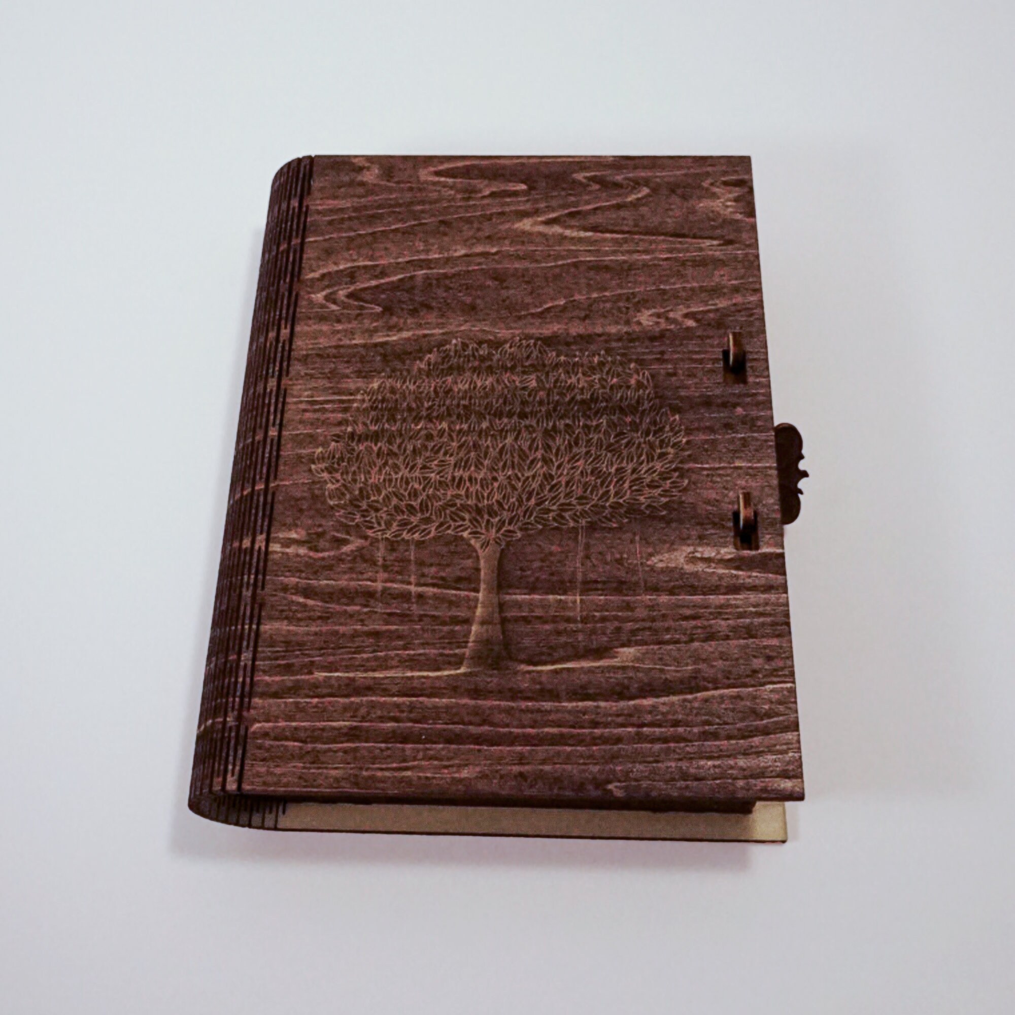 Wood Book Box With Latch and Key, Bending Spine Book Storage ...