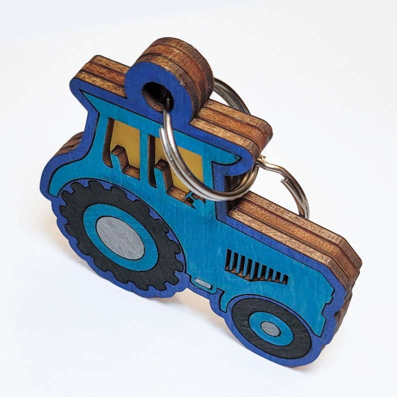 Tractor Keychain / Handcrafted / Wooden - Etsy