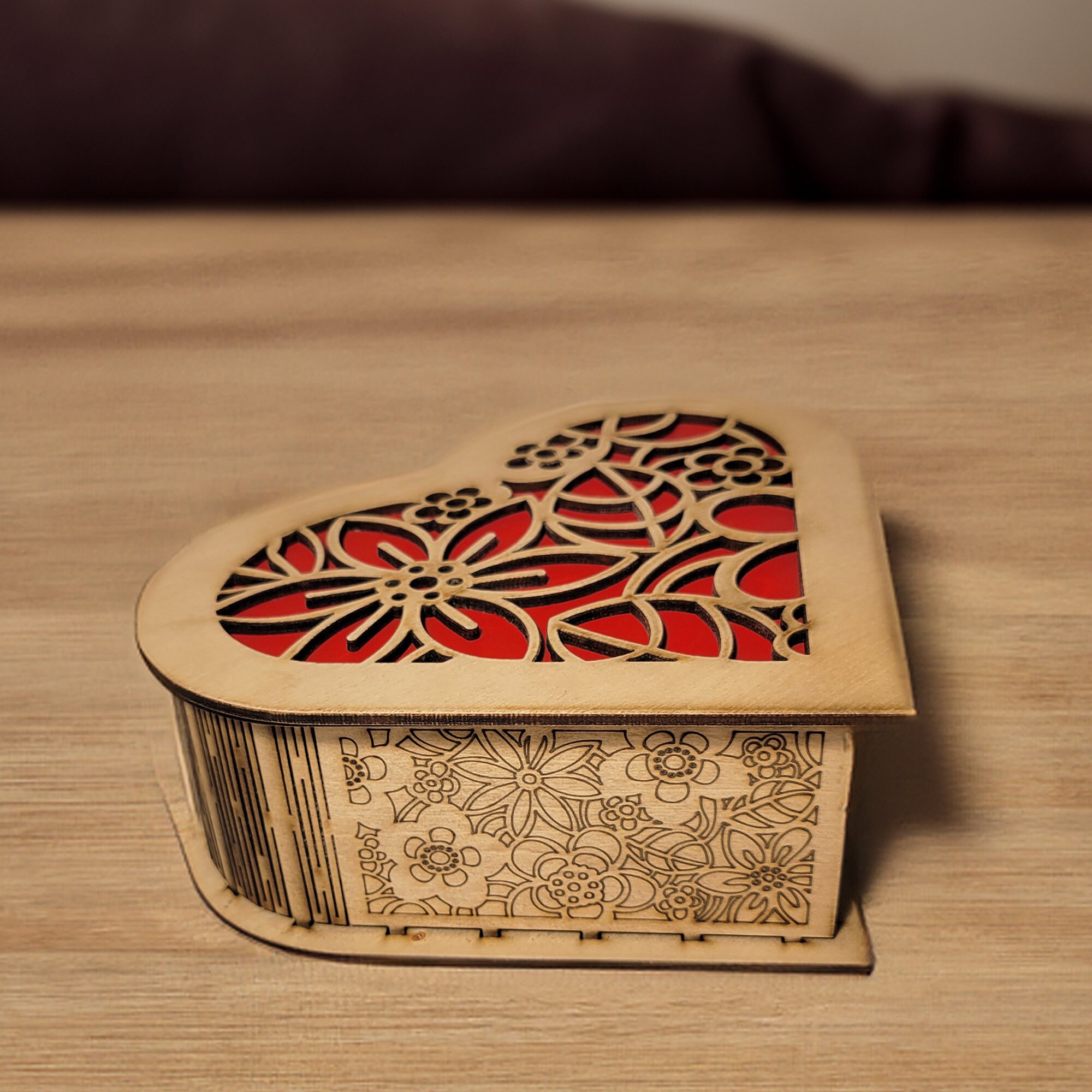 Wood Heart Box, Valentine's Wood Box, Trinket Box, Valentine's Box for ...