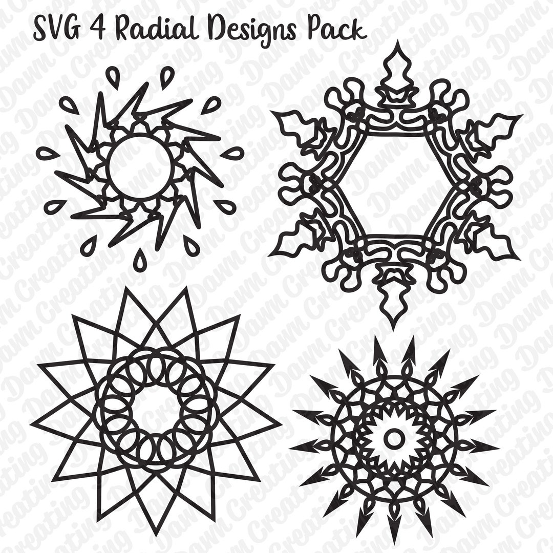 Radial Design Pack Svgs - Etsy