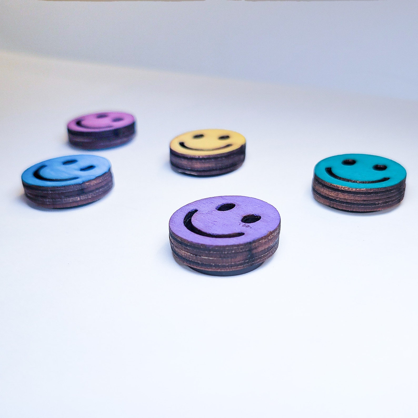 Smile Magnets | Wood Magnets | Share A Smile | Various Colors - Etsy