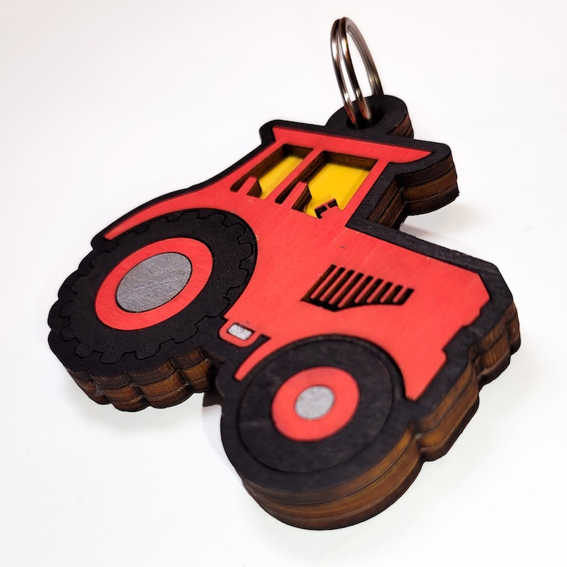 Tractor Keychain / Handcrafted / Wooden - Etsy