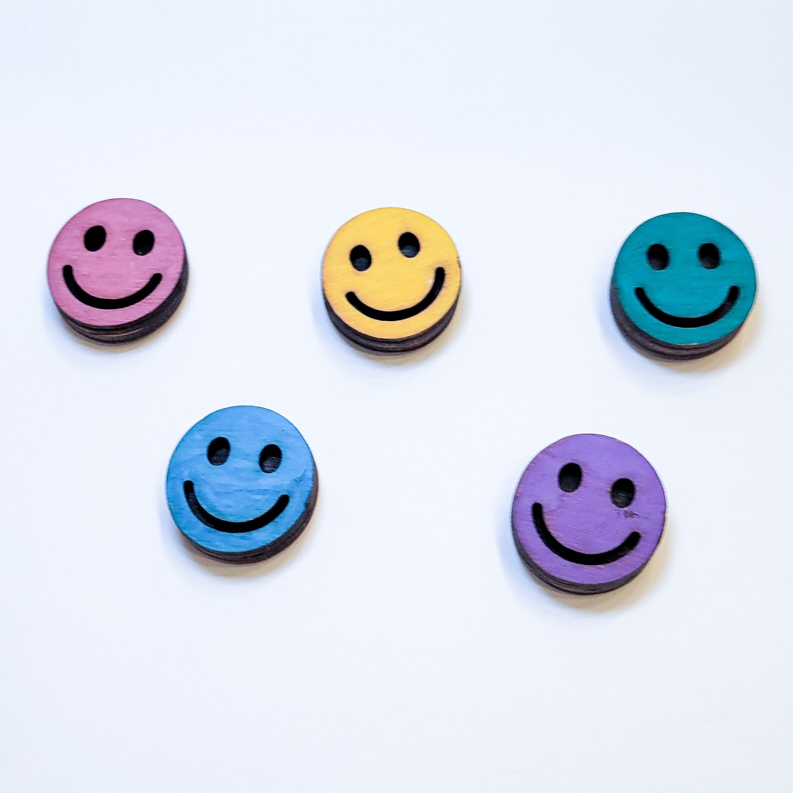 Smile Magnets | Wood Magnets | Share A Smile | Various Colors - Etsy