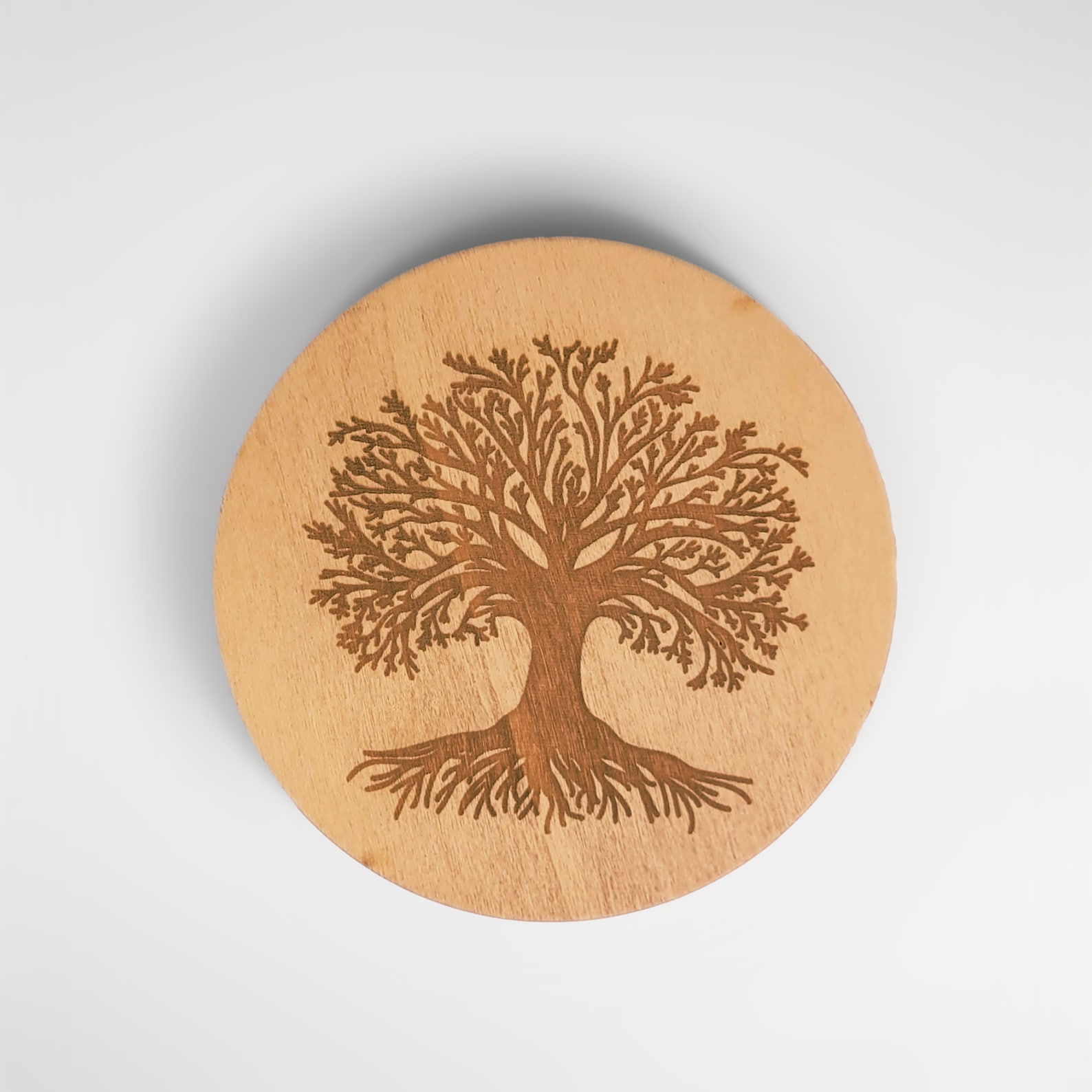 Wooden Coasters With Tree Design, Engraved Tree Coasters, Nature ...