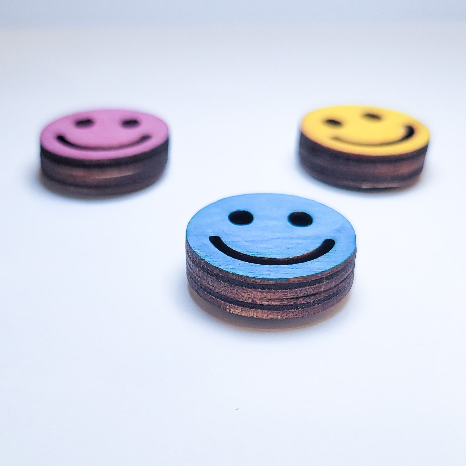 Smile Magnets | Wood Magnets | Share A Smile | Various Colors - Etsy