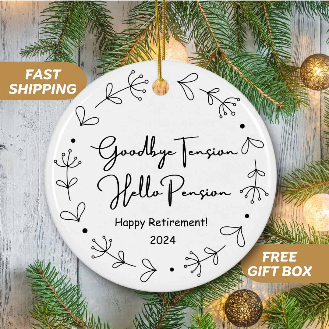Retirement Gift for Men and Women Christmas Ornament 2024 Custom ...