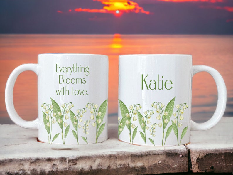 Birth Month Flower Mug Custom Personal Mug Personalized Etsy