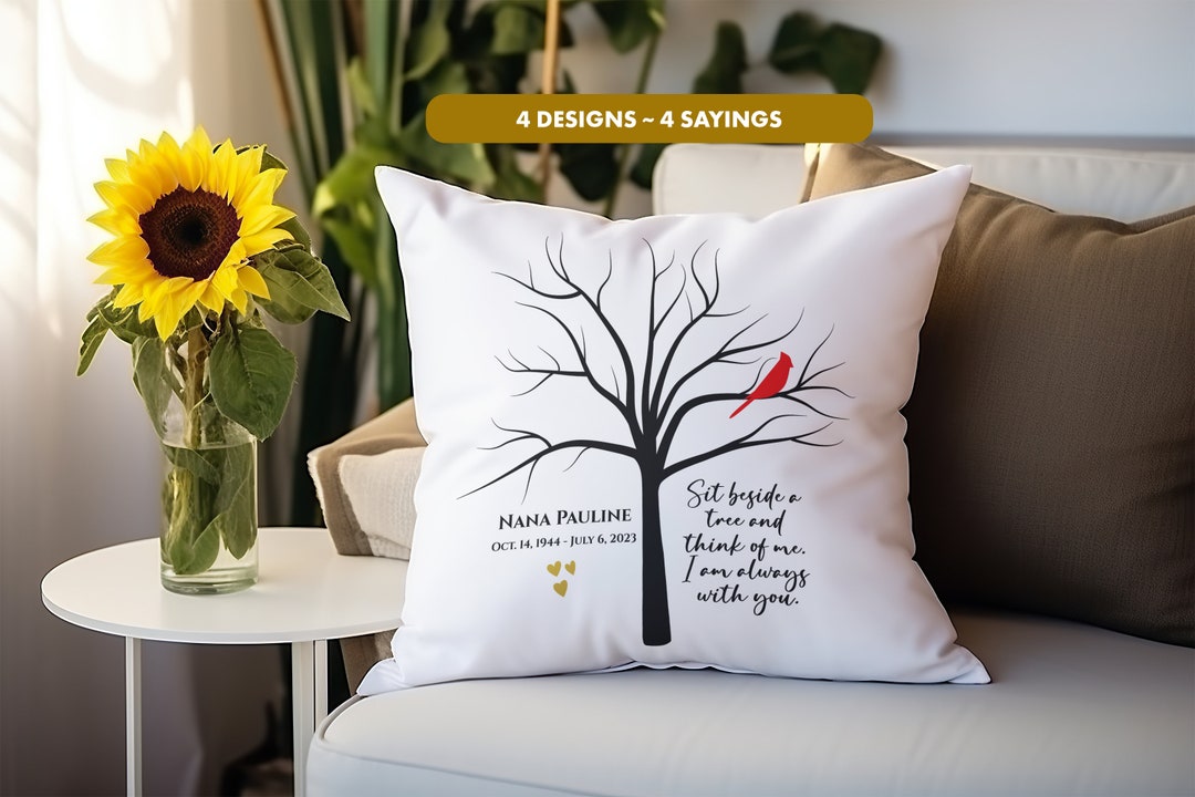 Memorial Pillow Remembrance Gift, in Loving Memory Grandma Father ...