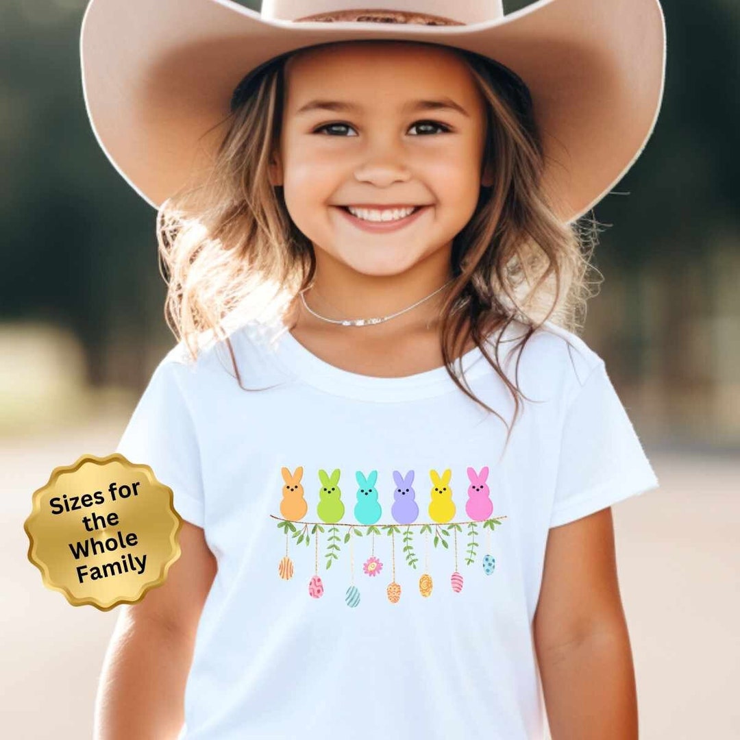 Girls Easter Shirt, Cute Easter Bunny Girls Shirt, Girls Easter Bunny ...