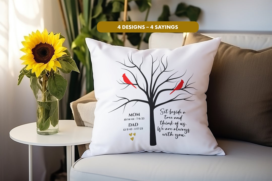 Personalized Memorial Pillow, Cardinal Memorial Pillow, Sympathy Gift ...