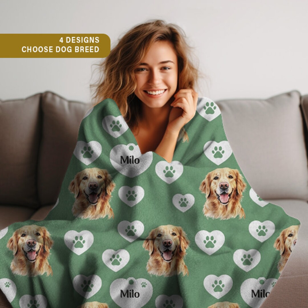 Dog Lovers Blanket, Custom Dog Blanket, Dog Photo Blanket, Dog Memory ...