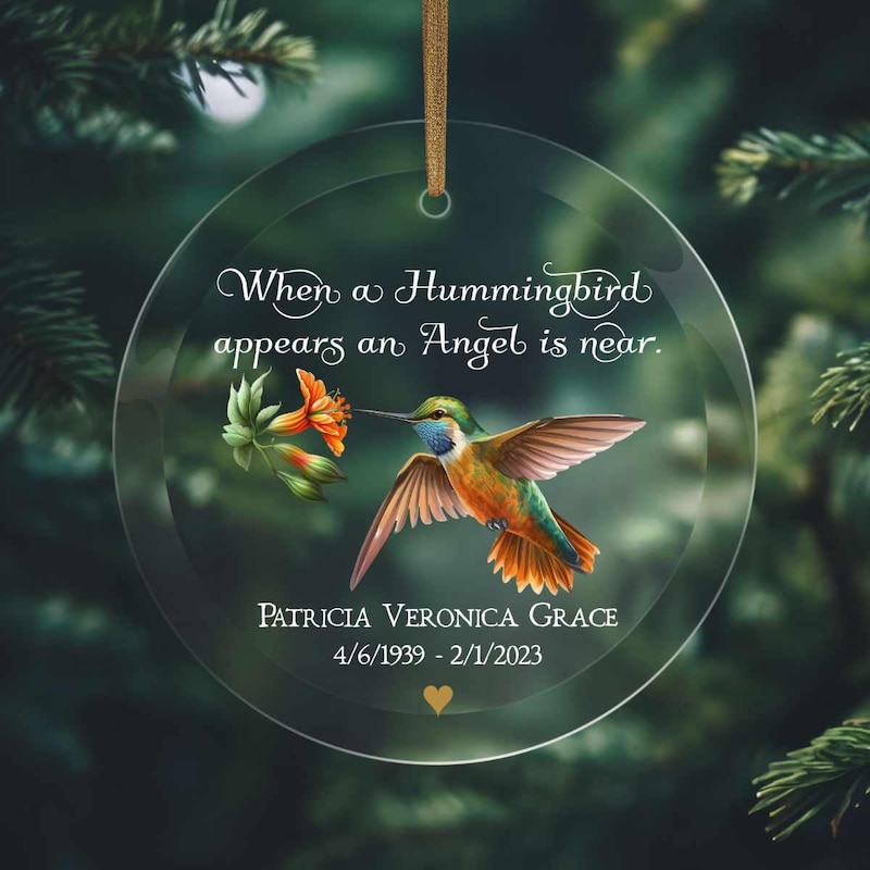 Hummingbird Memorial Ornament - Etsy