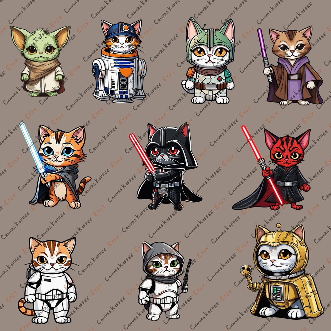 Star Cats PNG Images Pack - Etsy UK
