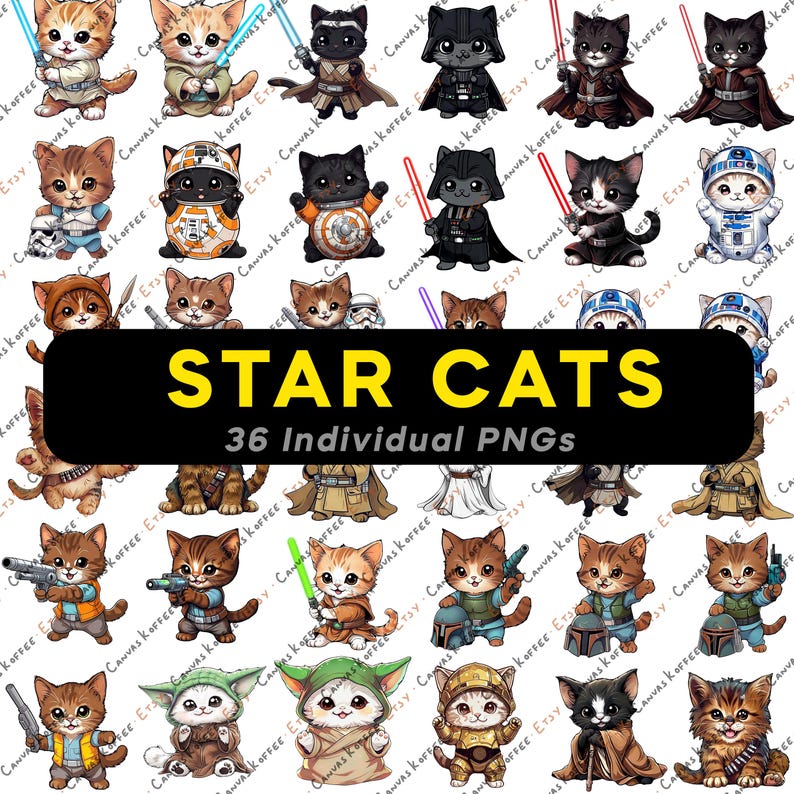 Star Cats PNG Images - Etsy