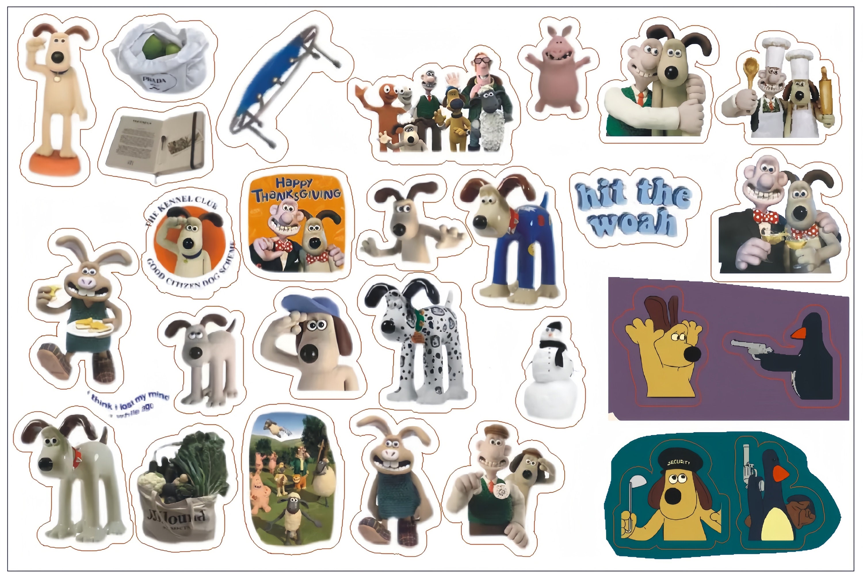 Wallace & Gromit Paper Stickers 2 Sheets Cartoon Stickers - Etsy