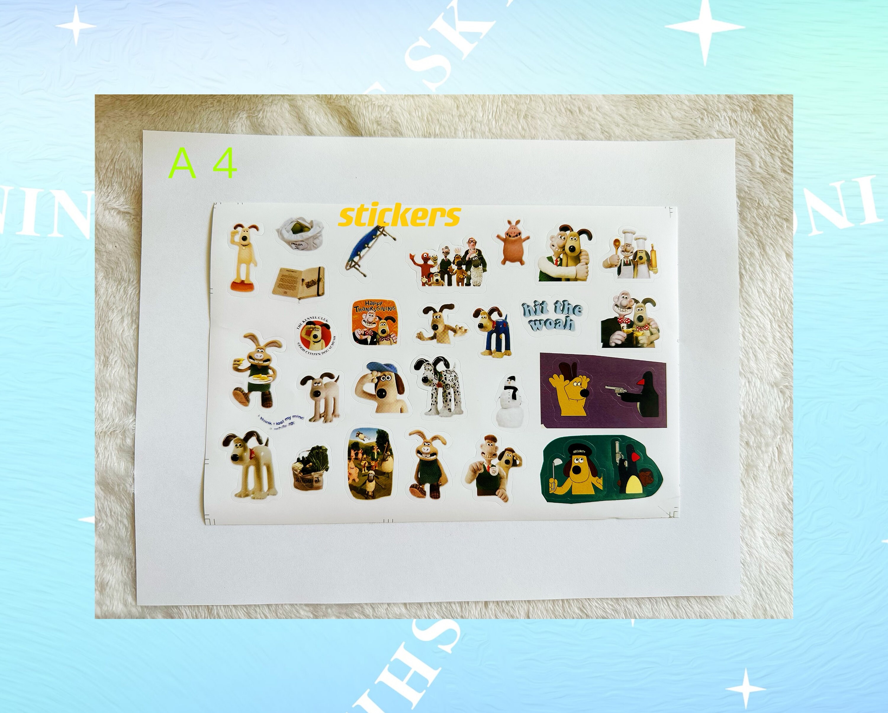 Wallace & Gromit Paper Stickers 2 Sheets Cartoon Stickers - Etsy