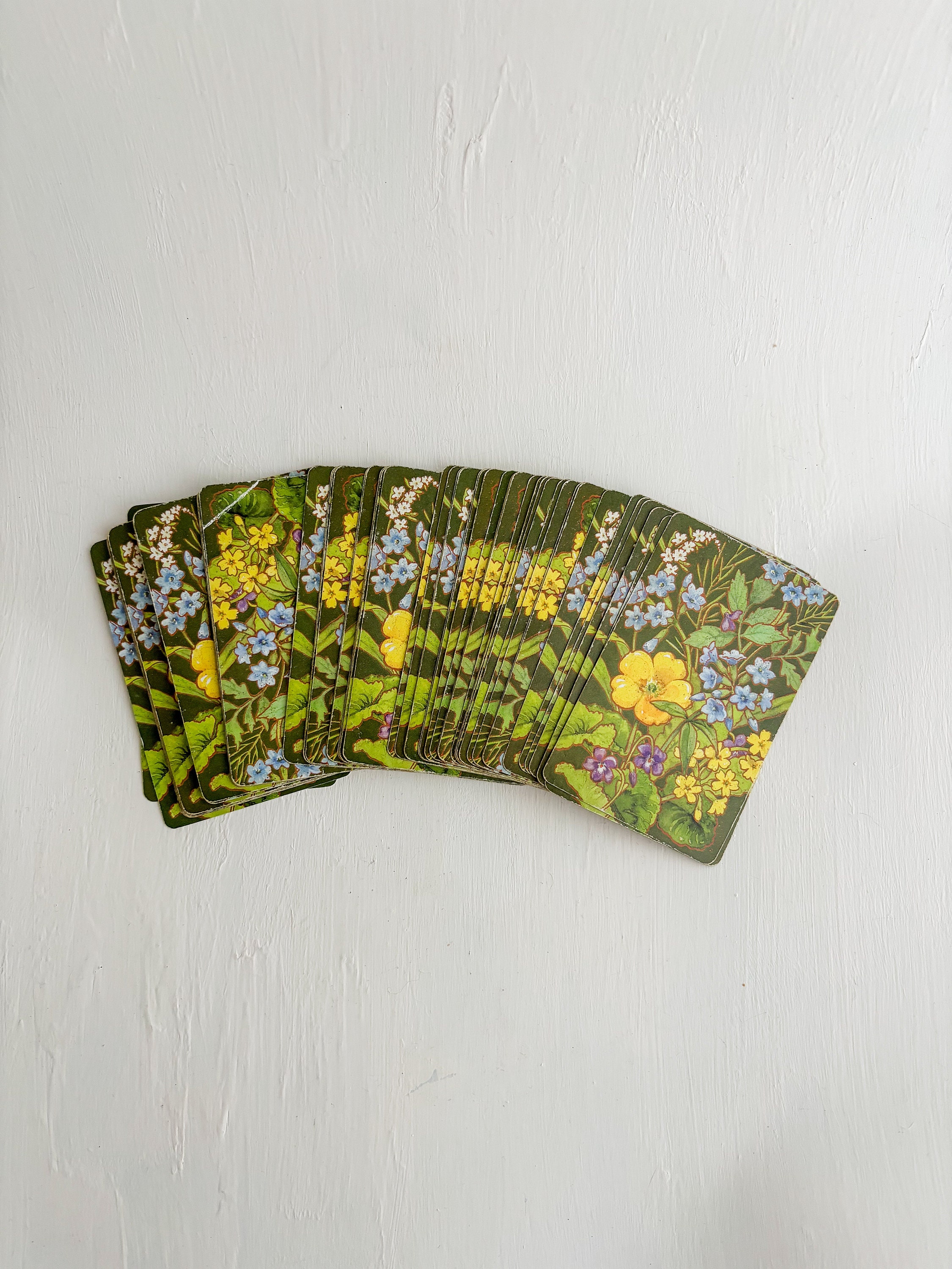 Vintage Hallmark Bridge Playing Cards Field Flowers Complete Set 2 ...