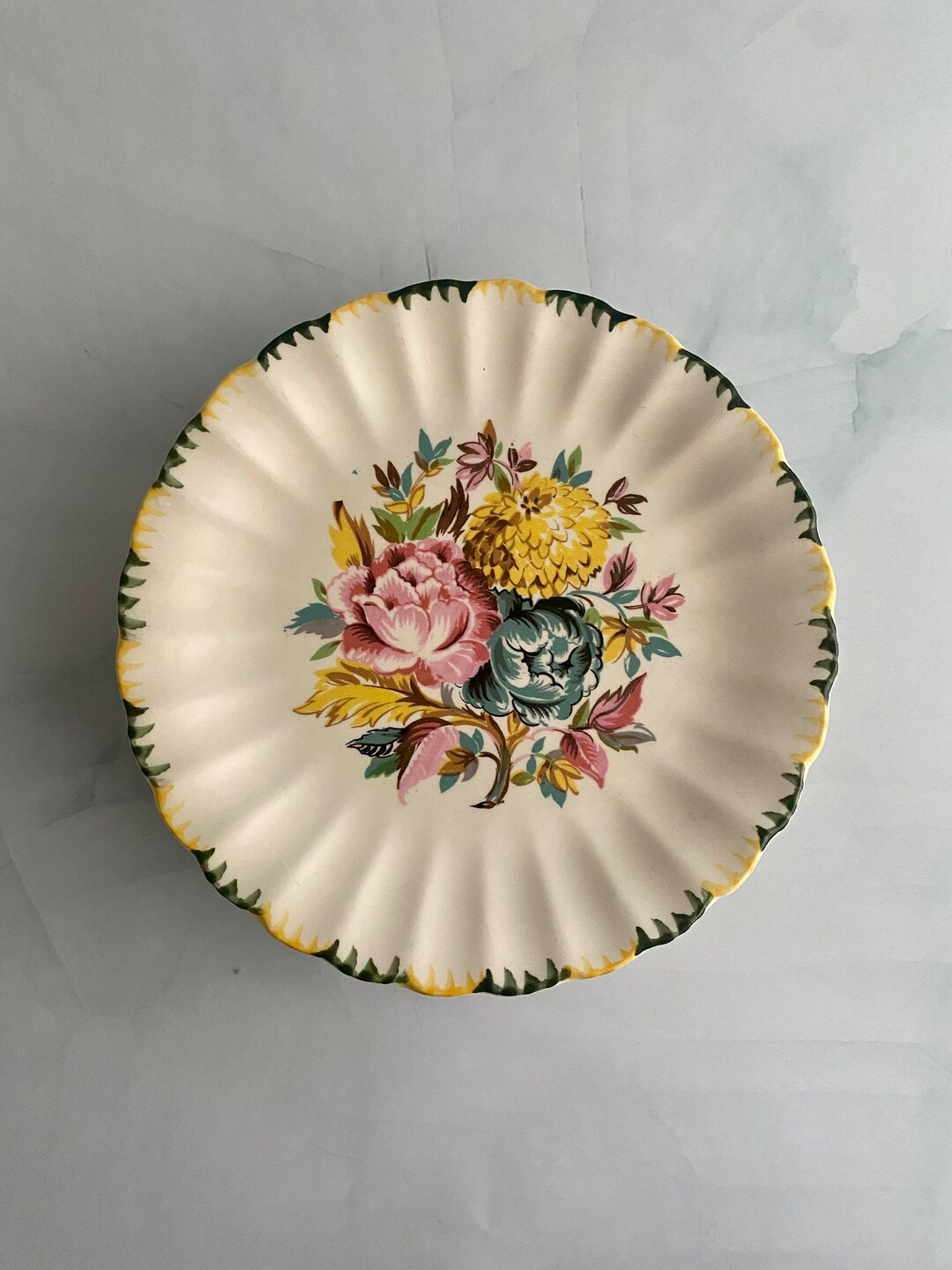 Vintage Limoges Monsoon Dessert Plates (6) - Floral - Etsy