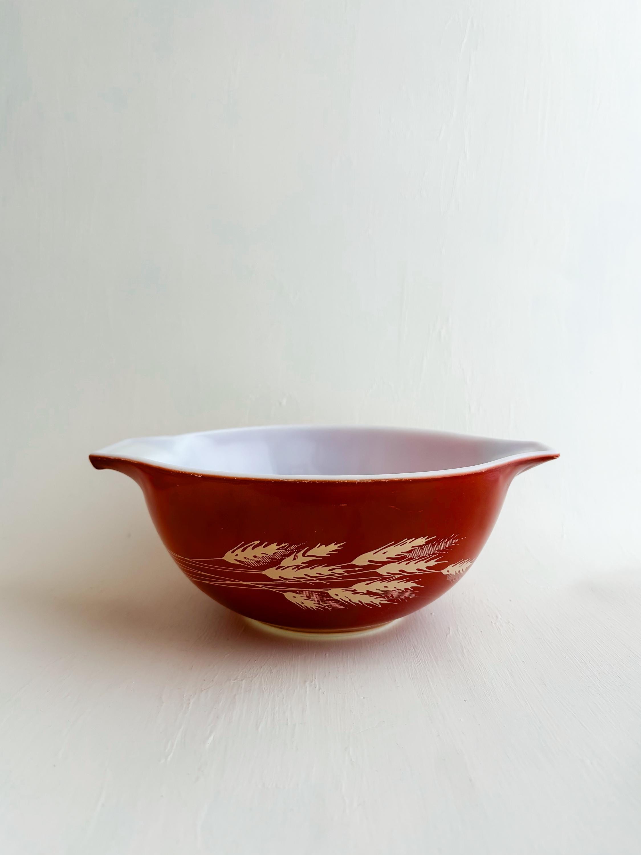 Vintage Autumn Harvest Wheat Pyrex 442 Cinderella Mixing Bowl - Etsy