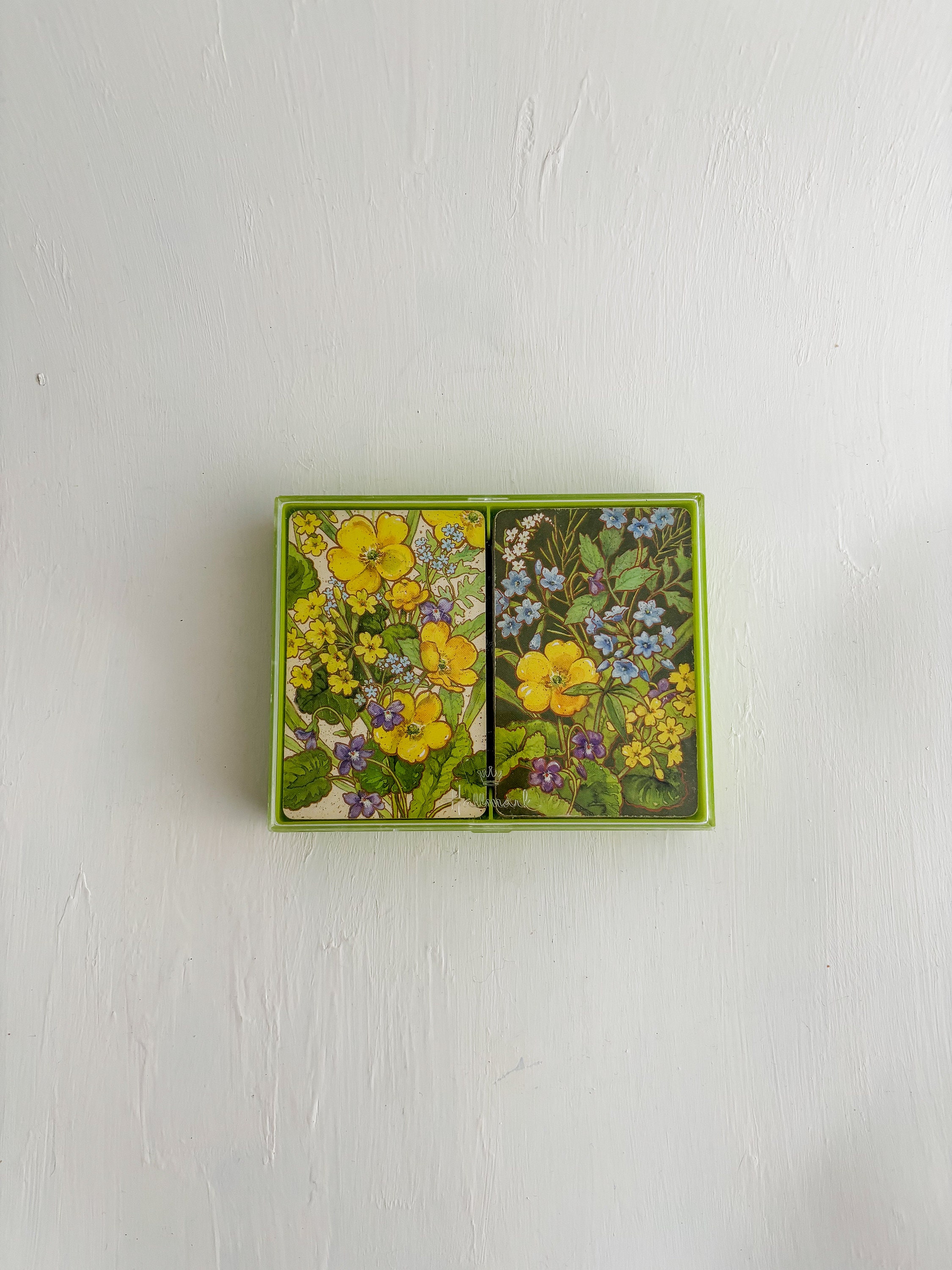 Vintage Hallmark Bridge Playing Cards Field Flowers Complete Set 2 ...