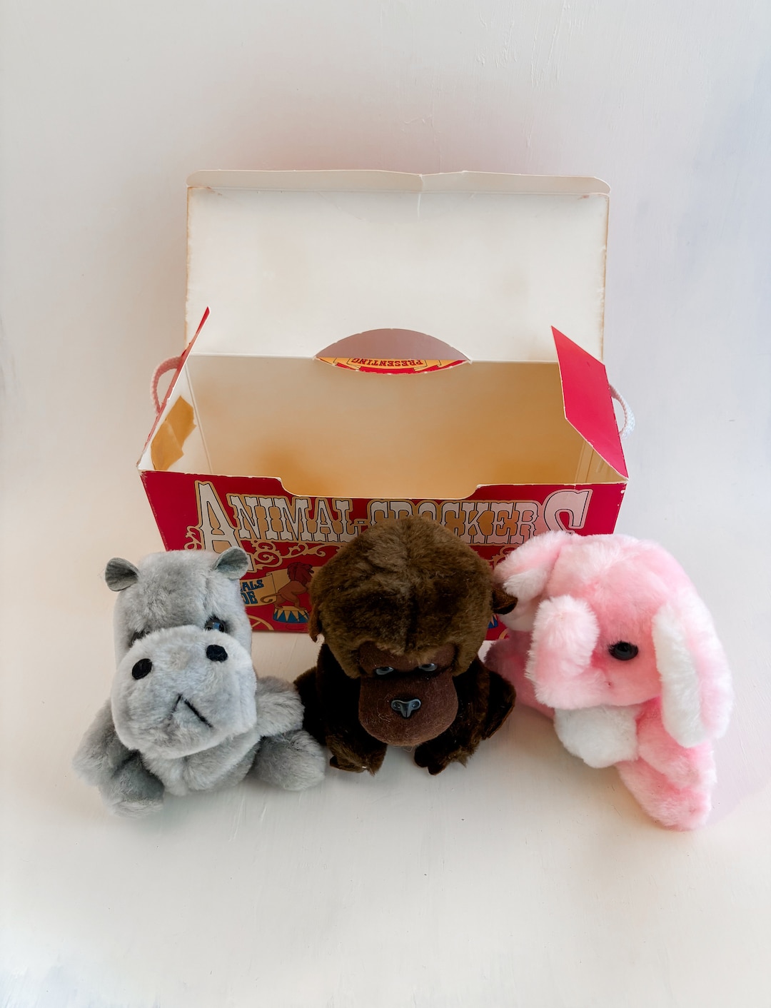Vintage Animal Crackers Plush Toy/stuffed Animal Set - Elephant ...