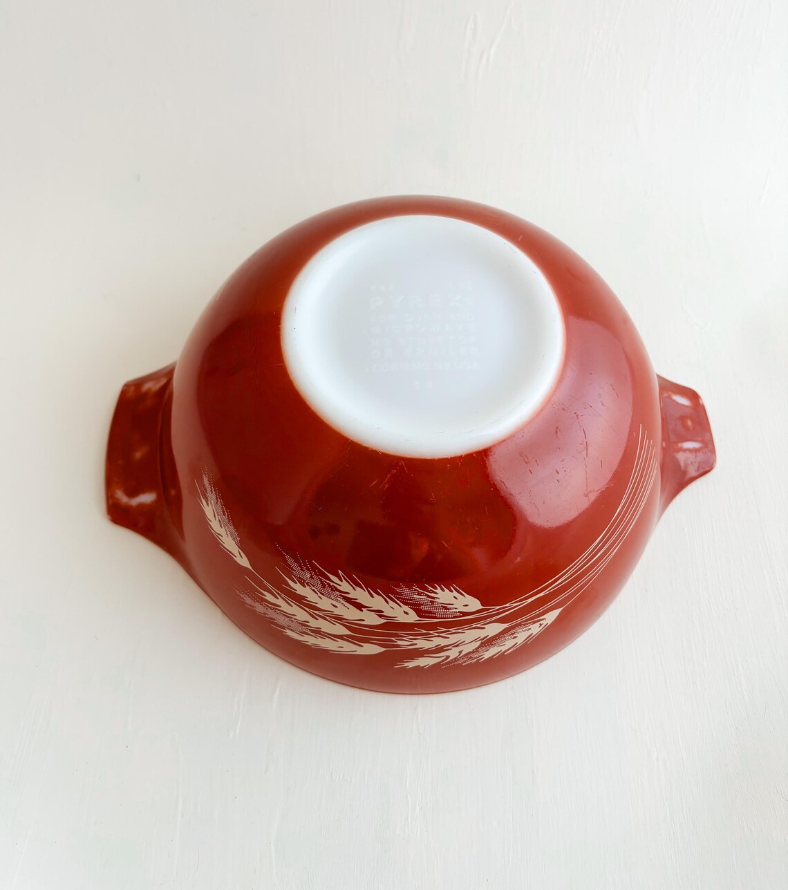 Vintage Autumn Harvest Wheat Pyrex 442 Cinderella Mixing Bowl - Etsy